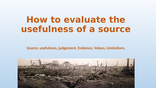 Paper2 History How To Evaluate Usefulness And Reliability Of Sources Teaching Resources
