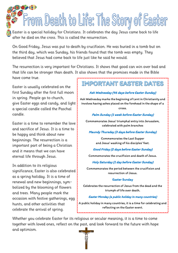 Differentiated Easter Story Comprehension | Teaching Resources