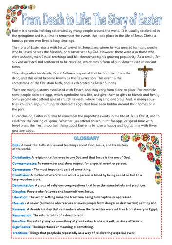 Differentiated Easter Story Comprehension | Teaching Resources