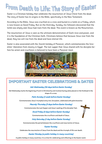 Differentiated Easter Story Comprehension | Teaching Resources