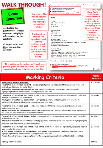 GCSE Food Revision: Mock Question with Model Answers | Teaching Resources