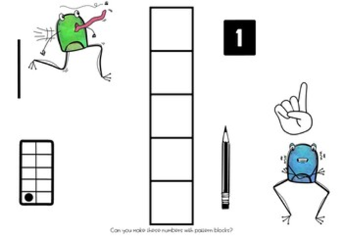 Pattern blocks numbers to 10-Kindergarten | Teaching Resources