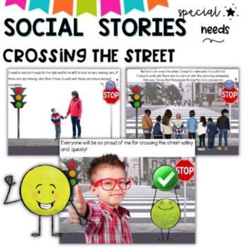 CROSSING THE ROAD SAFELY- A story for Special Education | Teaching ...