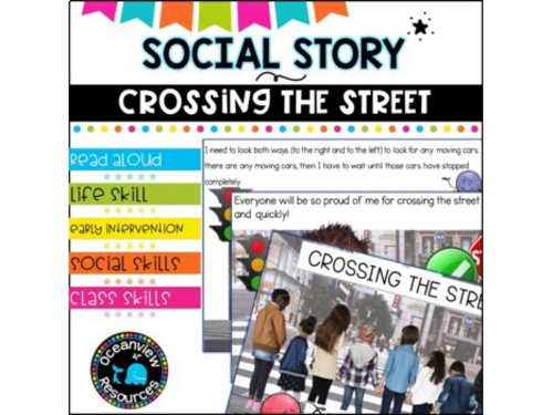 CROSSING THE ROAD SAFELY- A story for Special Education | Teaching ...