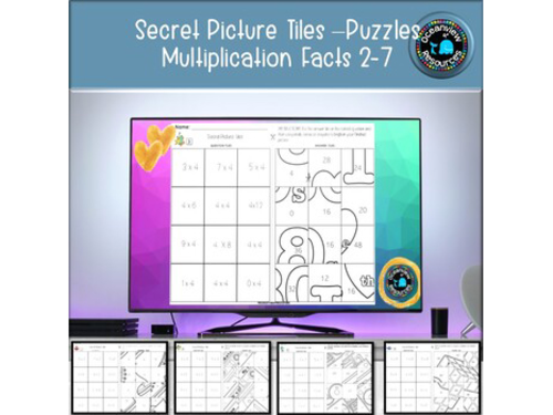 Secret Picture Tiles- Multiplication facts 2-7 | Teaching Resources