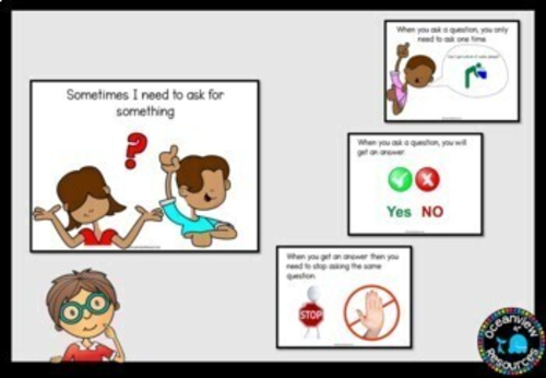 Social Narrative-YOU ONLY NEED TO ASK A QUESTION ONCE-A Social Story ...