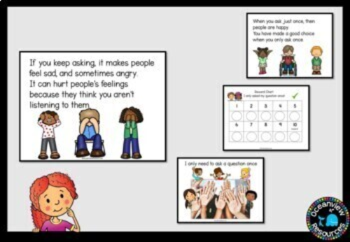 Social Narrative-YOU ONLY NEED TO ASK A QUESTION ONCE-A Social Story ...