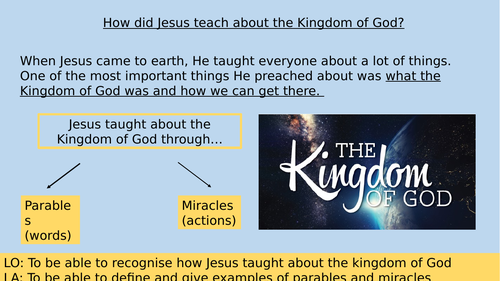 Intro to Parables and Miracles - The Kingdom of God | Teaching Resources