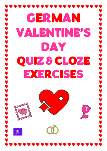 German Valentine's Day Quiz & Cloze Exercises | Teaching Resources