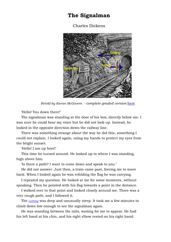 The Signalman by Charles Dickens | Teaching Resources