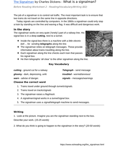 The Signalman by Charles Dickens | Teaching Resources