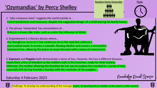 Ozymandias by Shelley Sequence | Teaching Resources