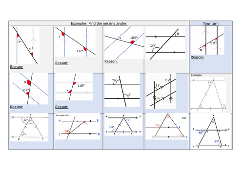 Angles in parallel line. GCSE foundation resit | Teaching Resources Angles in parallel line. GCSE foundation resit | Teaching Resources