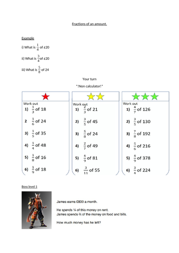 Fraction calculations for GCSE foundation resit | Teaching Resources Fraction calculations for GCSE foundation resit | Teaching Resources
