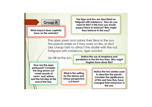 Teaching English: Poetry - Ted Hughes' 'The Jaguar' | Teaching Resources