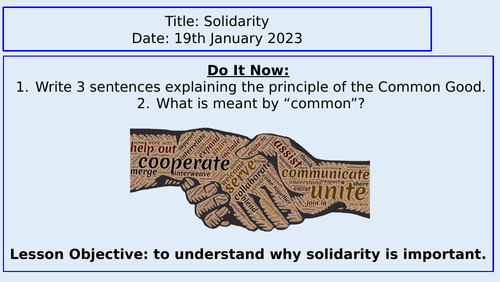 Catholic Social Teaching unit of work. | Teaching Resources