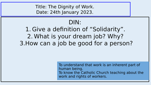 Catholic Social Teaching unit of work. | Teaching Resources