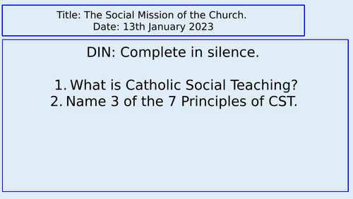Catholic Social Teaching unit of work. | Teaching Resources