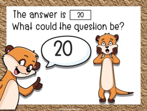 Meerkat Math THINKBOARDS- What is the question?- Numbers less than 30 ...