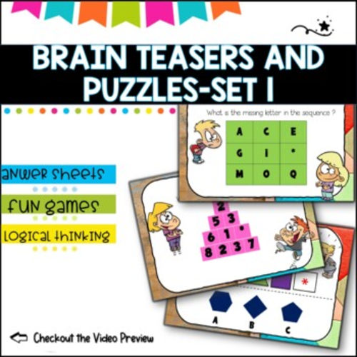 Puzzles and Bell ringers for Upper Primary- Set 1 | Teaching Resources
