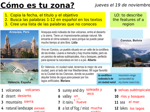 GCSE Spanish - Module 5 - Ciudades | Teaching Resources