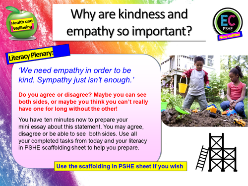 Kindness + Empathy PSHE | Teaching Resources