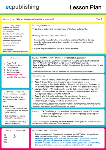 Kindness PSHE | Teaching Resources