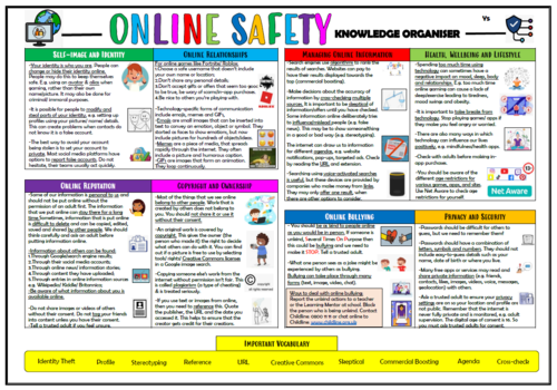 Year 5 Online Safety Knowledge Organiser! | Teaching Resources
