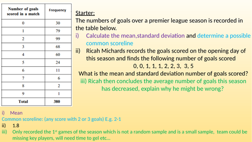 Edexcel A level statistics. 1. Measures of average and spread with the ...