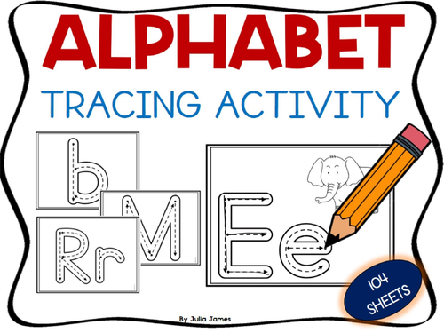 Uppercase and Lowercase Alphabet Tracing Activity A to Z | Teaching ...