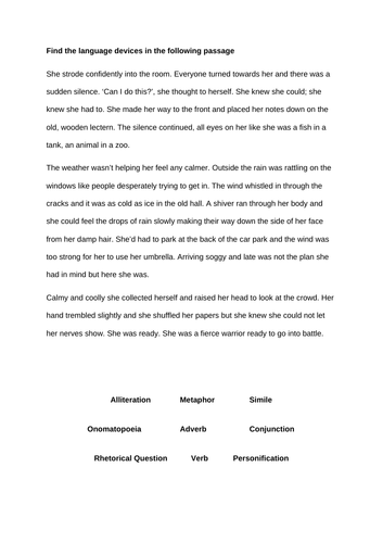 Find the Language Devices | Teaching Resources