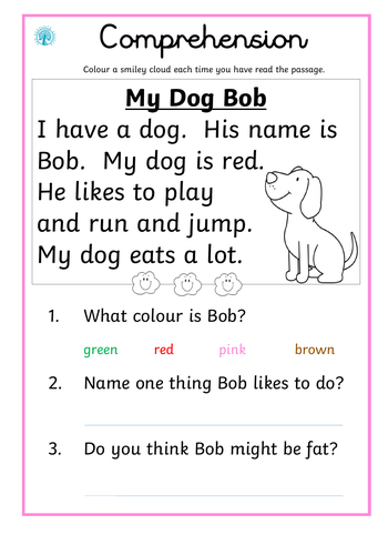 Reading Comprehension Sheets for Early Readers | Teaching Resources