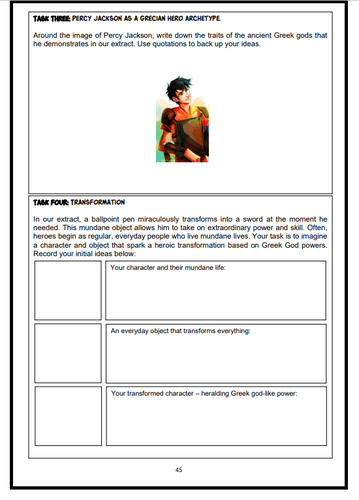 Heroes and Villains - Extract Booklet - KS3 - Reading and Writing ...