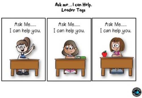 Ask for help tags-Behavior management cards | Teaching Resources