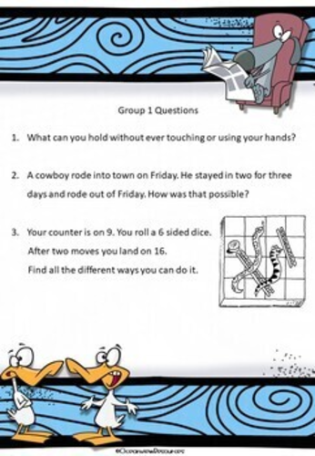Math Logic Puzzles and Brain Teasers- Set 2 | Teaching Resources