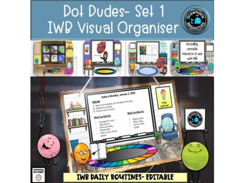Editable Timetable for IWB- Dot Dudes Set 1. | Teaching Resources
