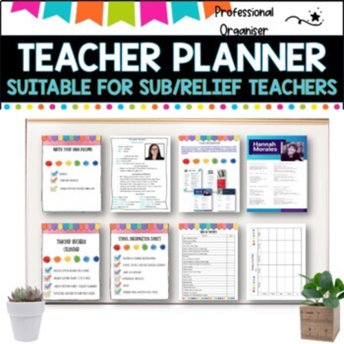 Teacher Planner up to 2030- Ideal for Sub and Relief Teachers ...