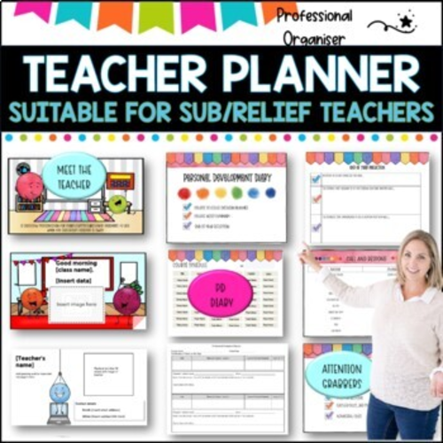 Teacher Planner up to 2030- Ideal for Sub and Relief Teachers ...