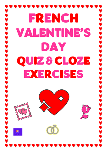 French Valentine's Day Quiz and Cloze Exercises | Teaching Resources