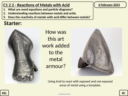 KS3 Chemistry AQA C1 2 2 Exploring the Reactions of Metals with Acid Lesson Bundle | Teaching ...