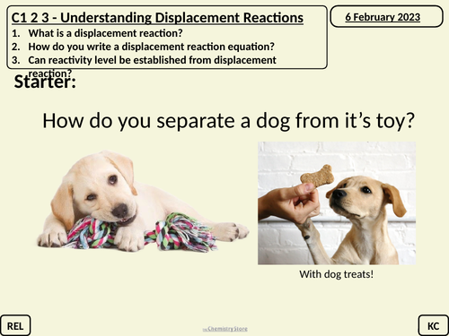 KS3 Chemistry AQA C1 2 3 Understanding Displacement Reactions Lesson ...