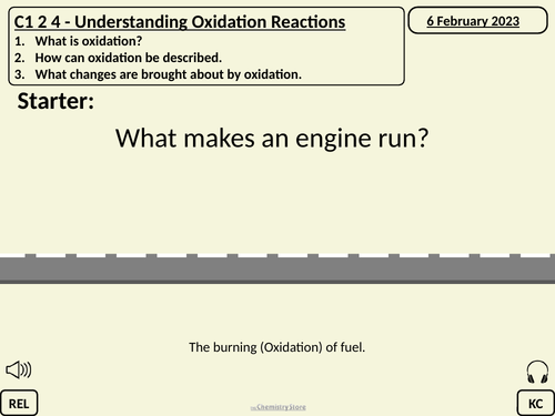 KS3 Chemistry AQA C1 2 4 Understanding Oxidation Reactions Lesson ...