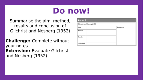 AQA GCSE Psychology: Factors affecting Perception: Expectation. (Lesson ...