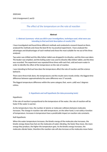 Project part C and D | Teaching Resources