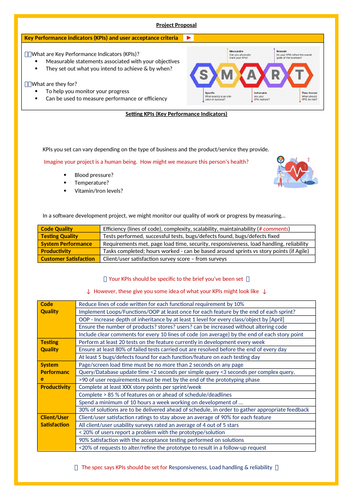 Occupational Specialism -> KPIs (Key Performance Indicators) | Teaching ...