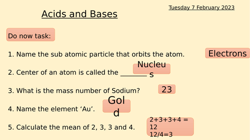 C4 Acids and bases | Teaching Resources