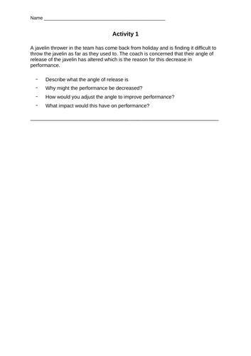 Unit 7:Biomechanics L3 Sports Science | Teaching Resources