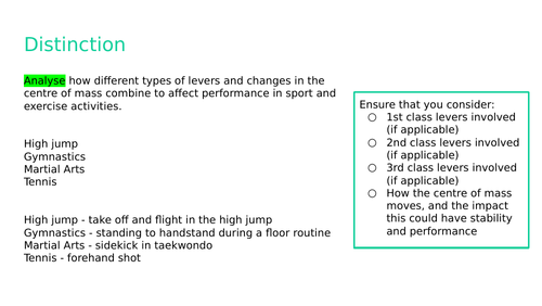 Unit 7:Biomechanics L3 Sports Science | Teaching Resources