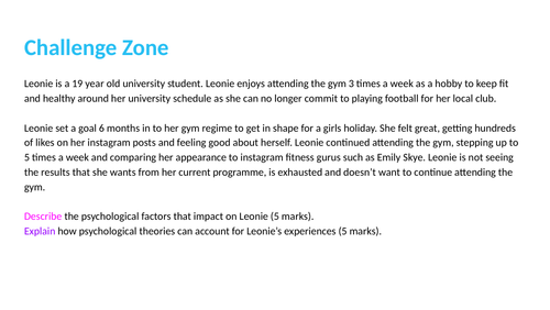 Unit 3: Applied Sports Psychology | Teaching Resources