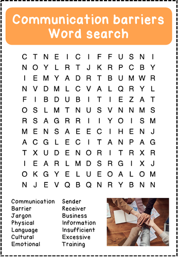 Communication Barriers - Word Search | Teaching Resources